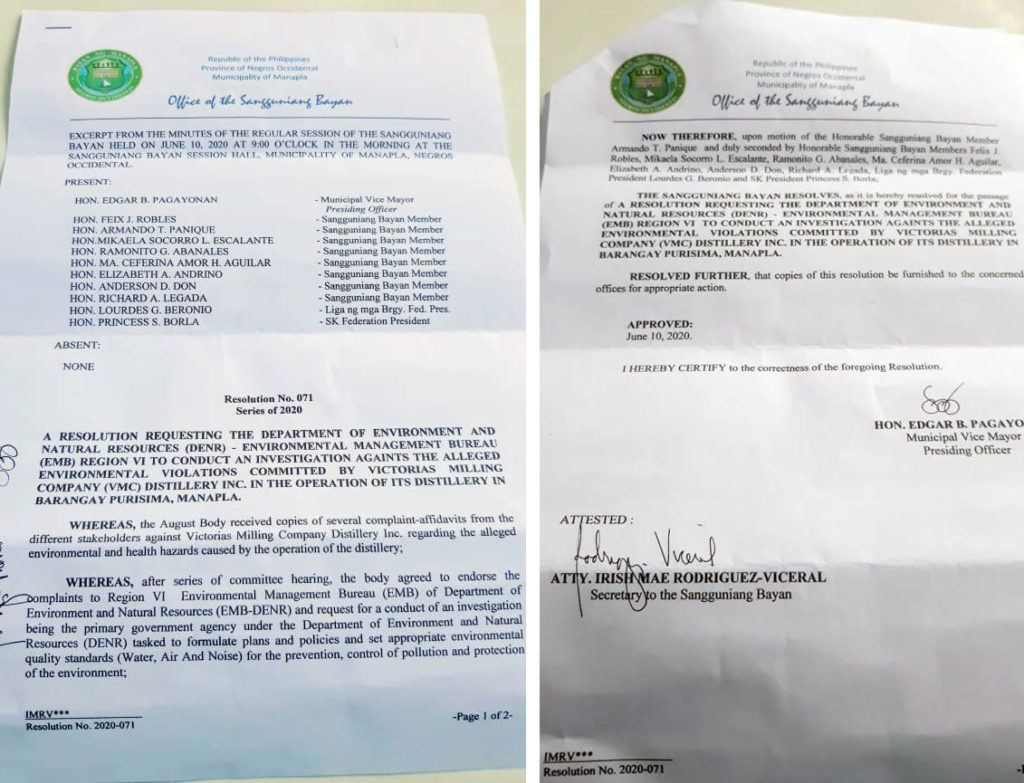 Vicmico "committed" to addressing Cadiz residents complaints on alleged ...